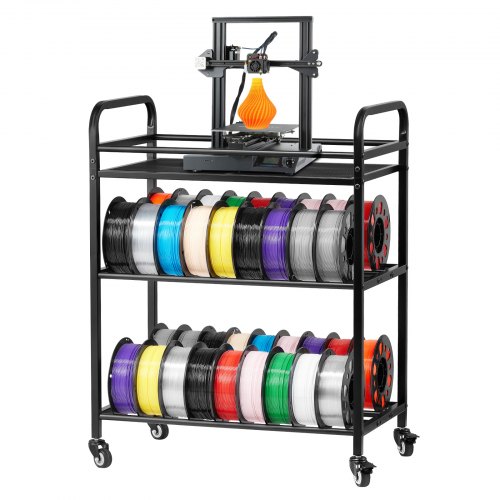 VEVOR 3D Printer Filament Storage Rack 3 Tier Filament Spool Holders ...