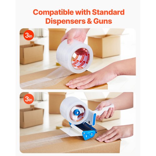 Clear Packing Tape 24 Rolls 65 Yards Heavy Duty Clear Packing Tape 2.7 ...