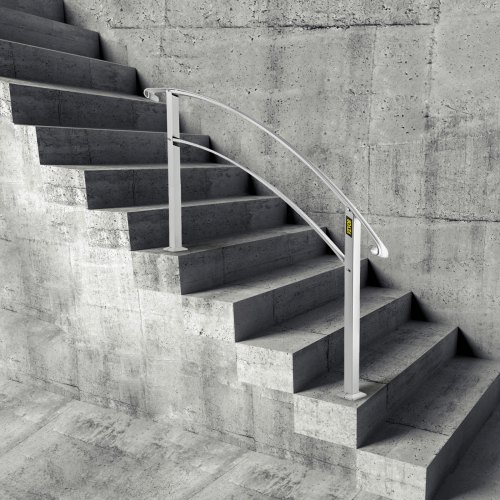 VEVOR Handrails for Outdoor Steps, Fit 1 or 4 Steps Outdoor Stair ...