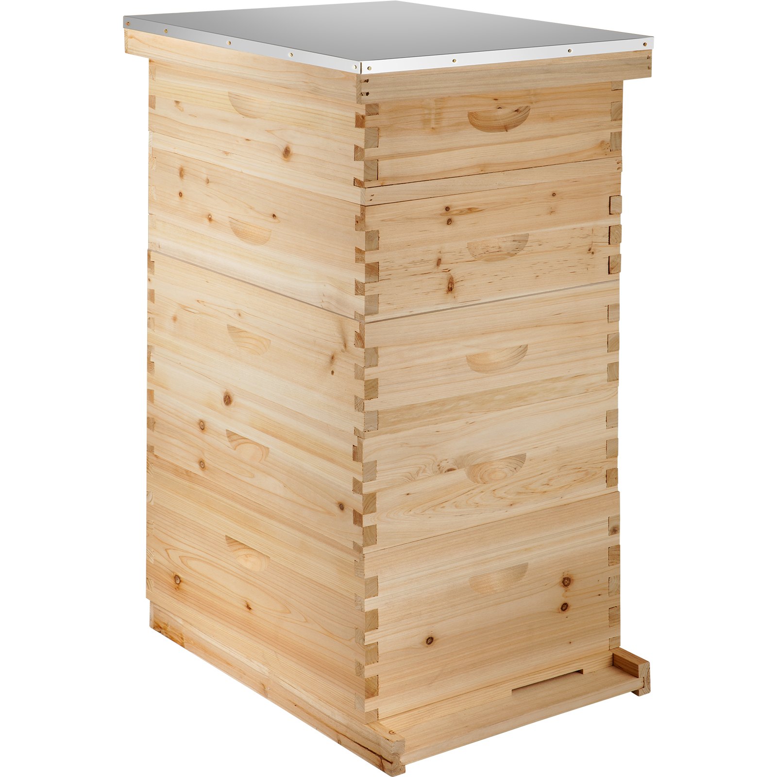 VEVOR 5 Boxes 10-Frame Bee Hive 1 Deep and 4 Medium Box Beehive Frames ...