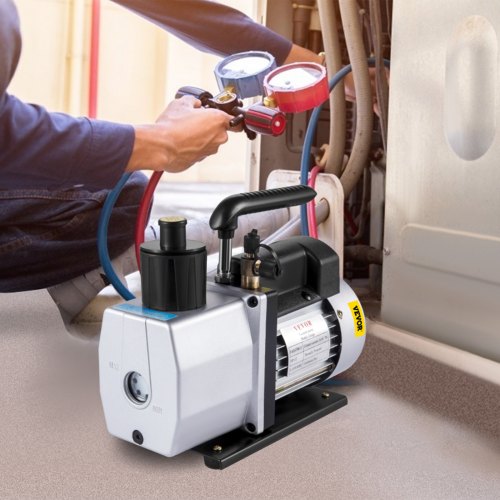 VEVOR Vacuum Pump 5 CFM Dual Stage Refrigerant Vacuum Pump 1/2 HP Air ...