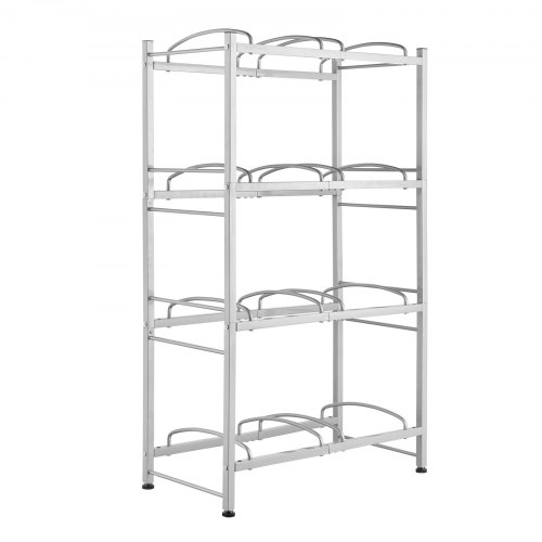 VEVOR 4 Tiers Water Jug Holder Double Row Water Bottle Rack for 8 ...