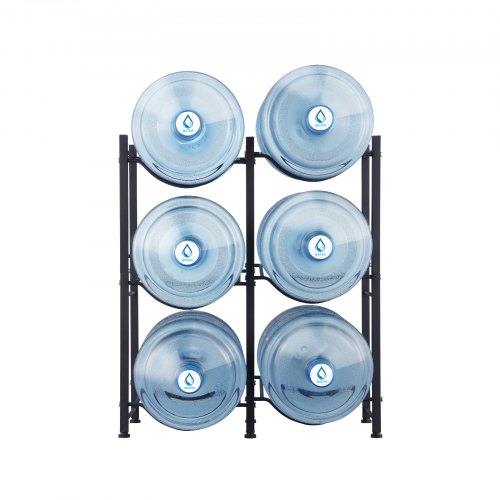 VEVOR 3 Tiers Water Jug Holder Double Row Water Bottle Rack for 6 ...