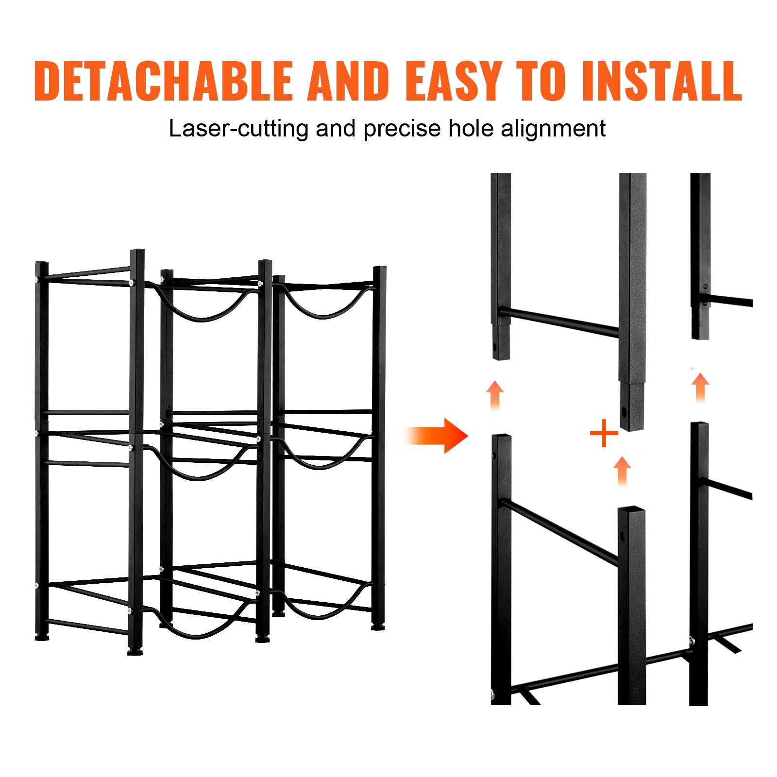 VEVOR 3 Tiers Water Jug Holder Double Row Water Bottle Rack for 6 ...