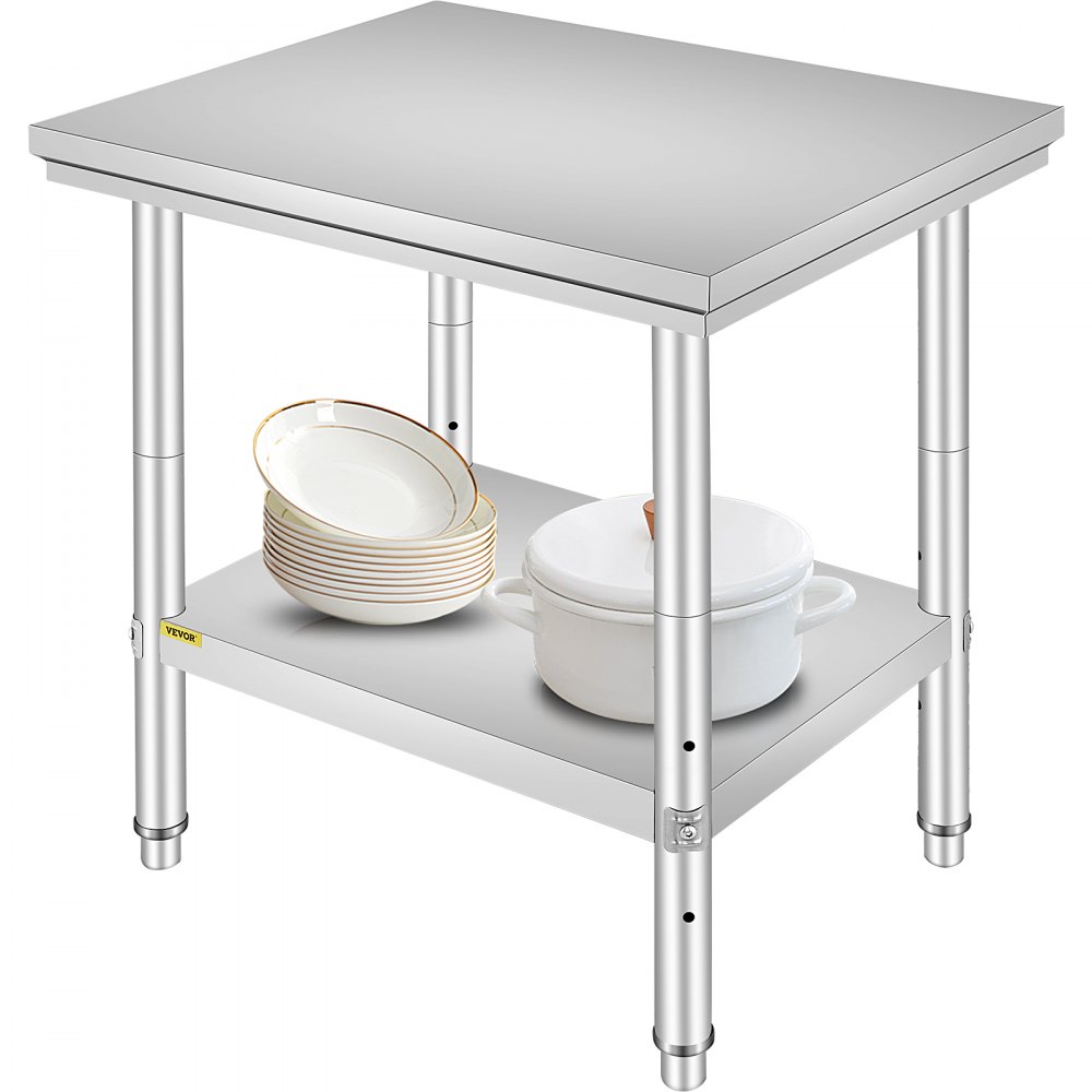 VEVOR Stainless Steel Commercial Kitchen WORK TABLE 610x762mm | VEVOR AU