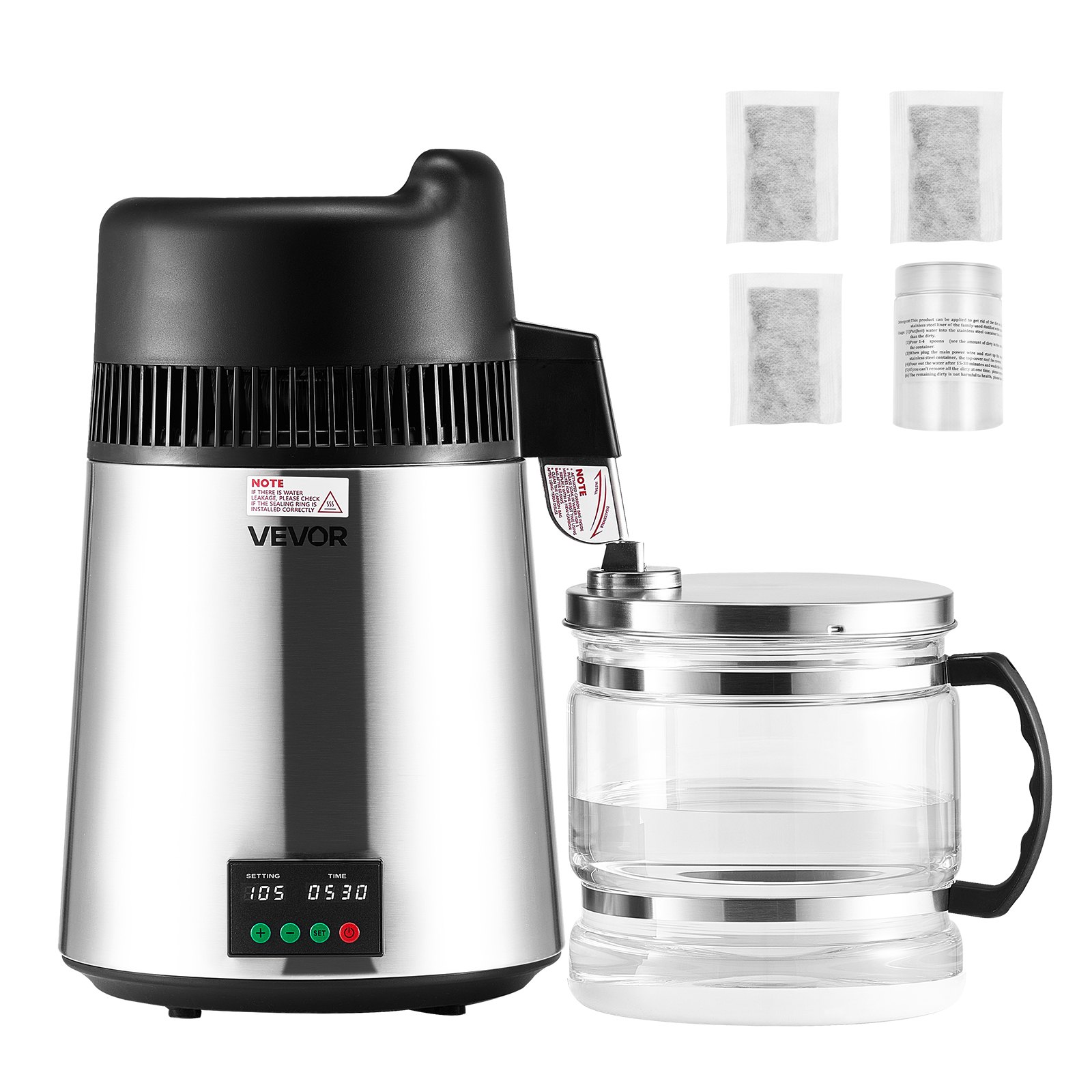 VEVOR Distilled Water Maker for Home - Easy Use & Clean
