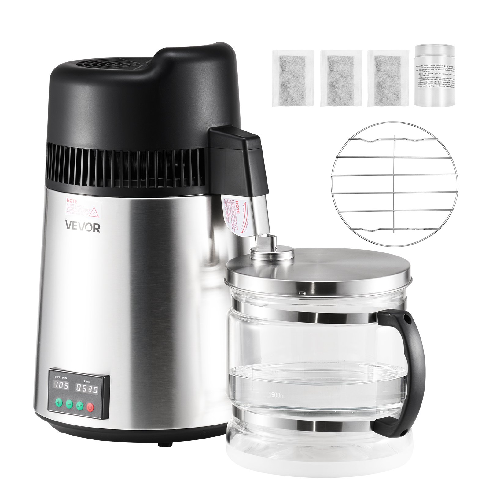 VEVOR Distilled Water Maker for Home - Easy Use & Clean