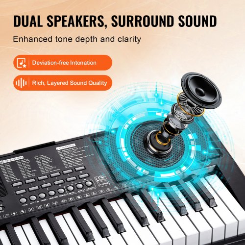 VEVOR 88 Key Digital Piano Keyboard Semi Weighted Full Size Electric ...