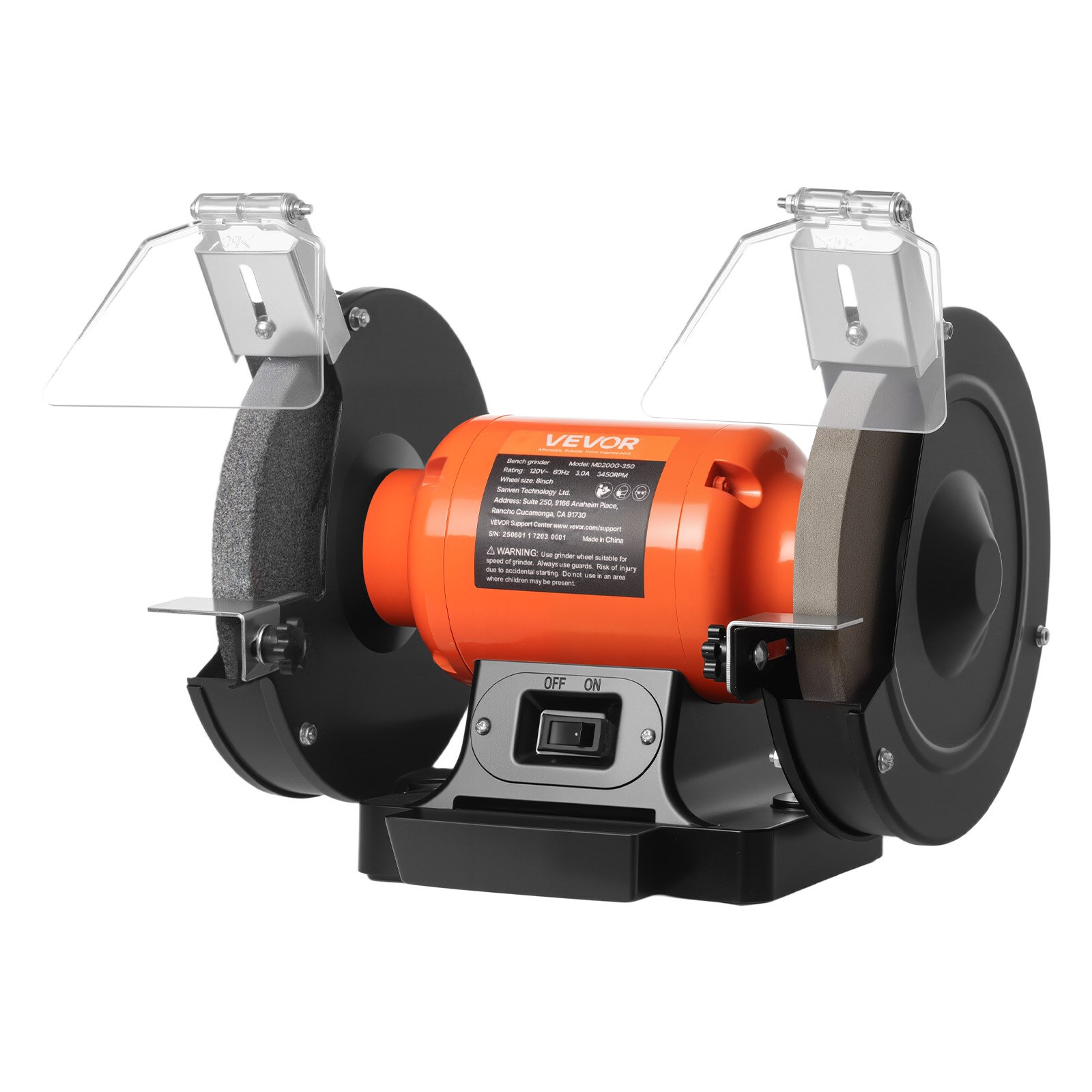 VEVOR Bench Grinder, 8-inch Single Speed Bench Grinder, 3450RPM High ...