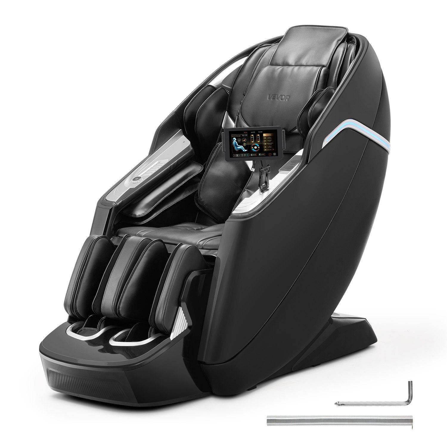 VEVOR Dual-Core 4D+3D Full Body Massage Chair, with Extended SL Track ...