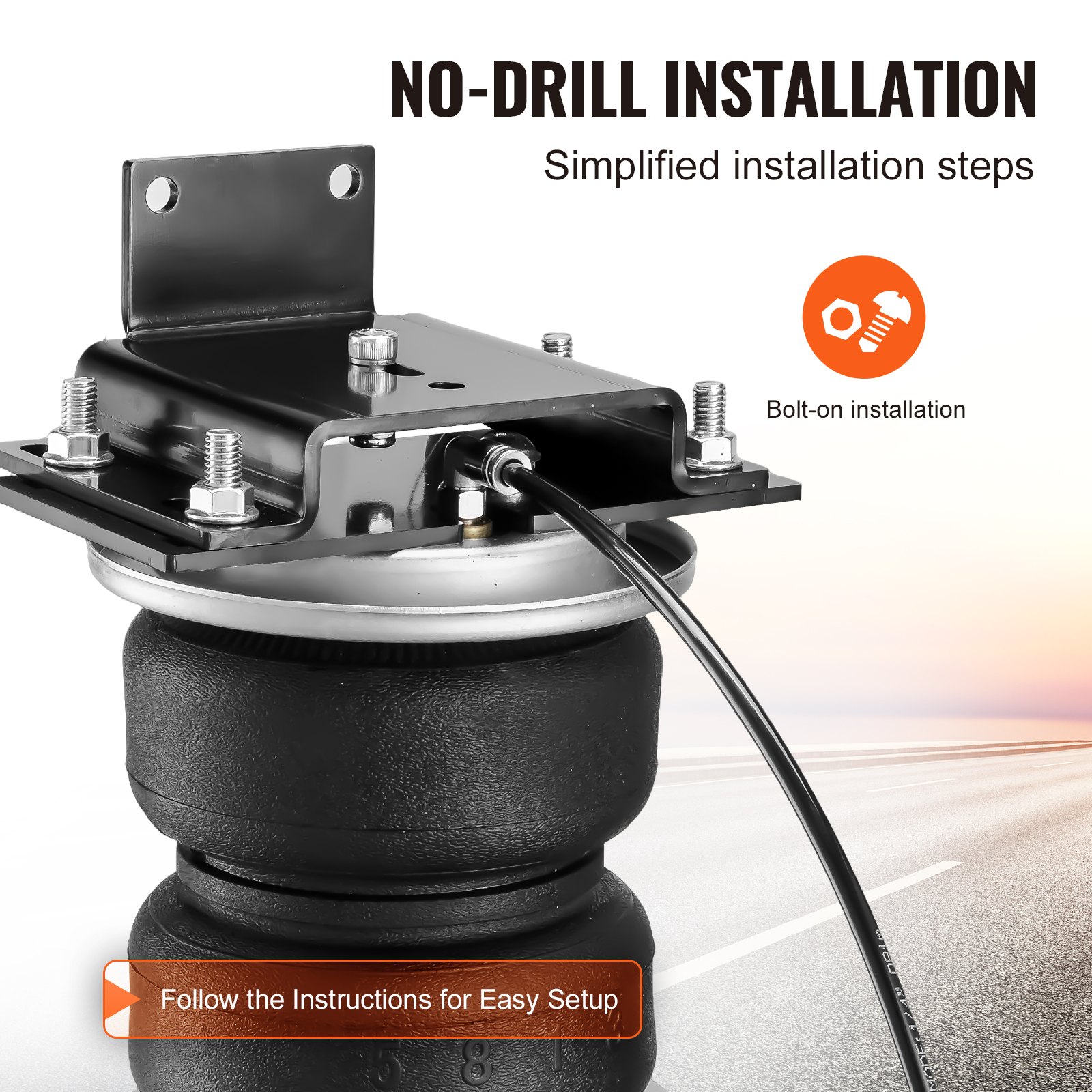 VEVOR Air Bag Suspension Kit, Air Springs Suspension Bag Kit Compatible ...