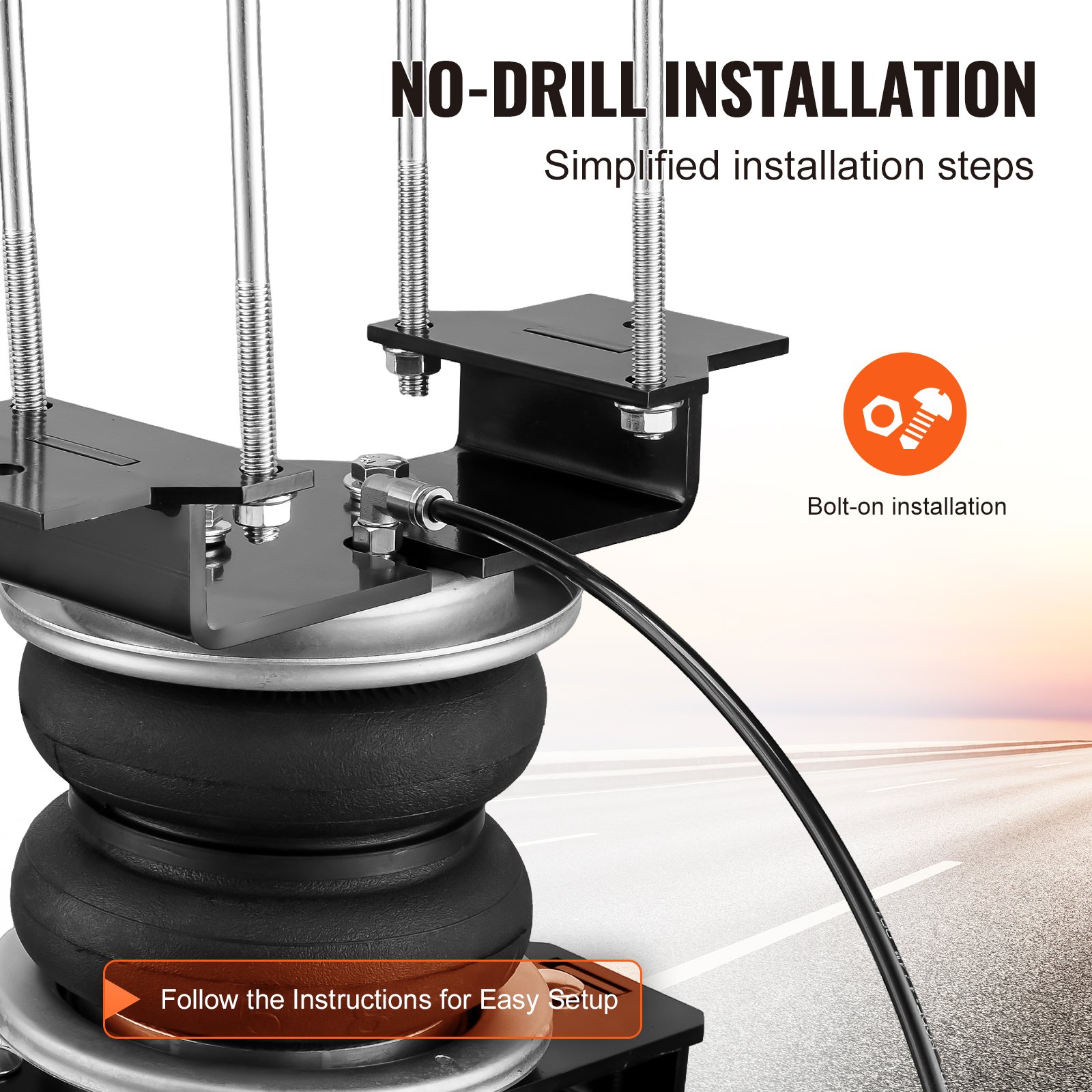 VEVOR Air Bag Suspension Kit, Air Springs Suspension Bag Kit Compatible ...