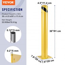 VEVOR Fire Hydrant Protection Bollards - Durable & Visible
