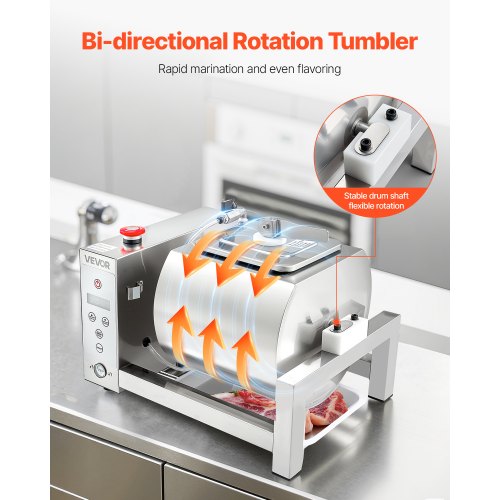 Vacuum Meat Tumbler Marinator Machine 10L for Chicken Steak Fish ...