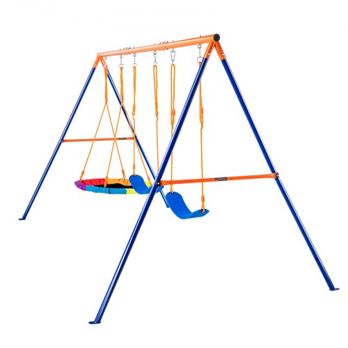 Kids Swing Toddler Swing VEVOR Metal - 600lb Capacity W/Saucer + 2 Belt ...