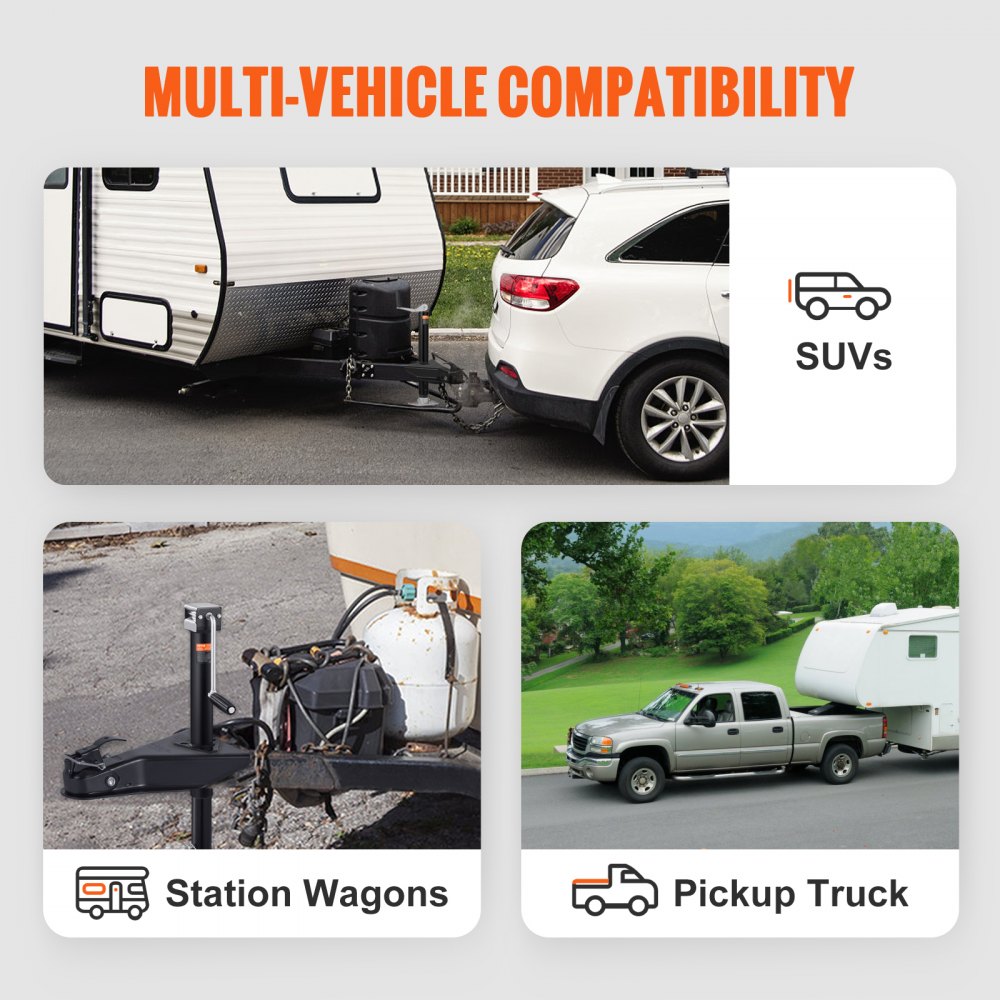 VEVOR A-Frame Trailer Coupler, Fits 2-Inch Hitch Ball Size, 8000 lbs ...