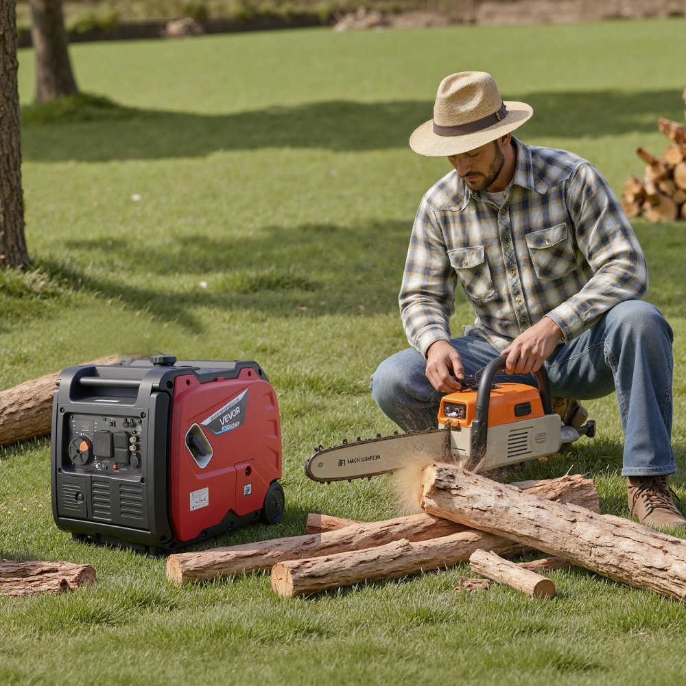 VEVOR Electric Start Inverter Generator – 4200W, AC120V