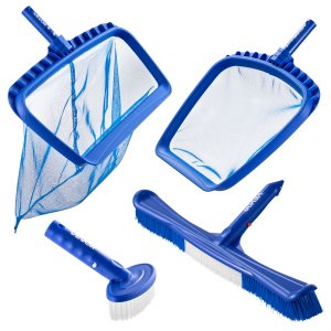 VEVOR Swimming Pool Cleaning Kit, Includes 2 Detachable Brush Heads (20 ...