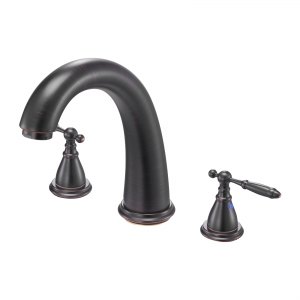 VEVOR 3 Hole Bronze Bathroom Faucet – 4.36 GPM, 2.65lbs, 2H