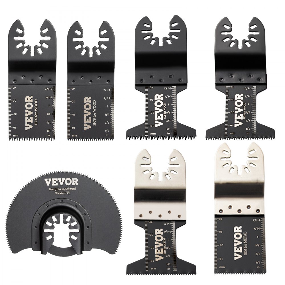 VEVOR 50 PCS Oscillating Saw Blades, Quick Release Multitool Blades Kit ...