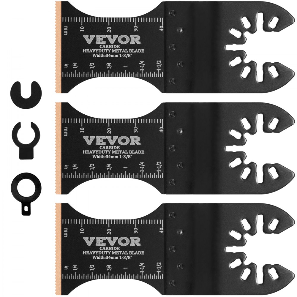 VEVOR 3PCS Carbide Oscillating Tool Blades, Universal Quick Release ...