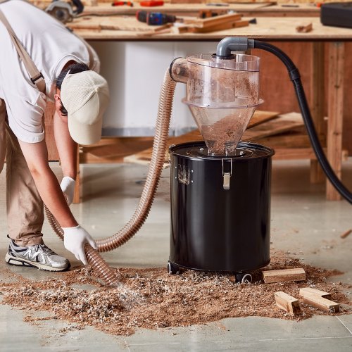 VEVOR Cyclone Dust Separator Vacuum Cleaner Separator 4" for 5-10 Gal ...