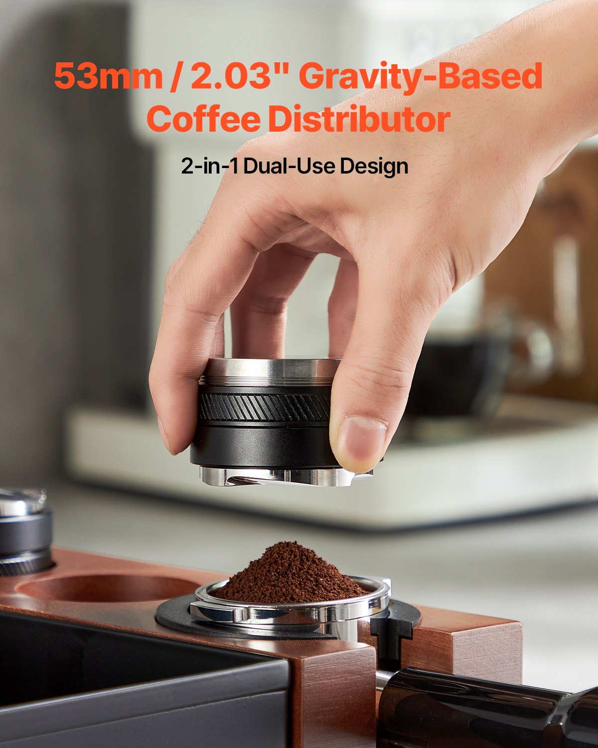 VEVOR Espresso Coffee Distributors—53mm 2-in-1 Adjustable