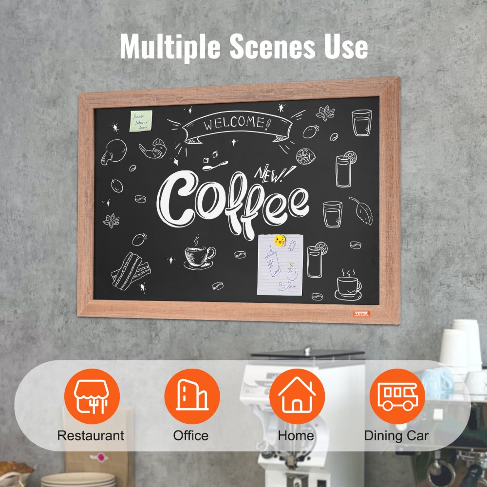 VEVOR Magnetic Chalk Board, Hanging Message Signs with Chalks & Eraser ...