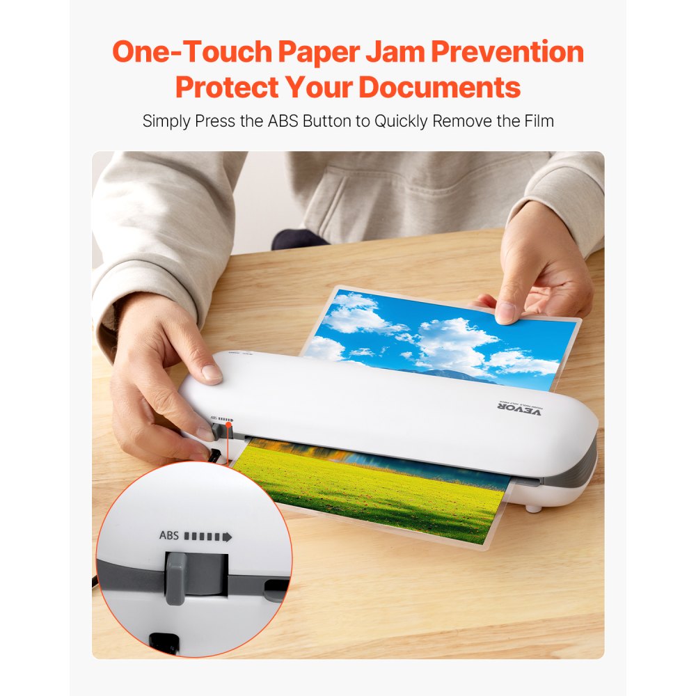 VEVOR Thermal Laminator Machine – A4 Size, Fast Warm-Up