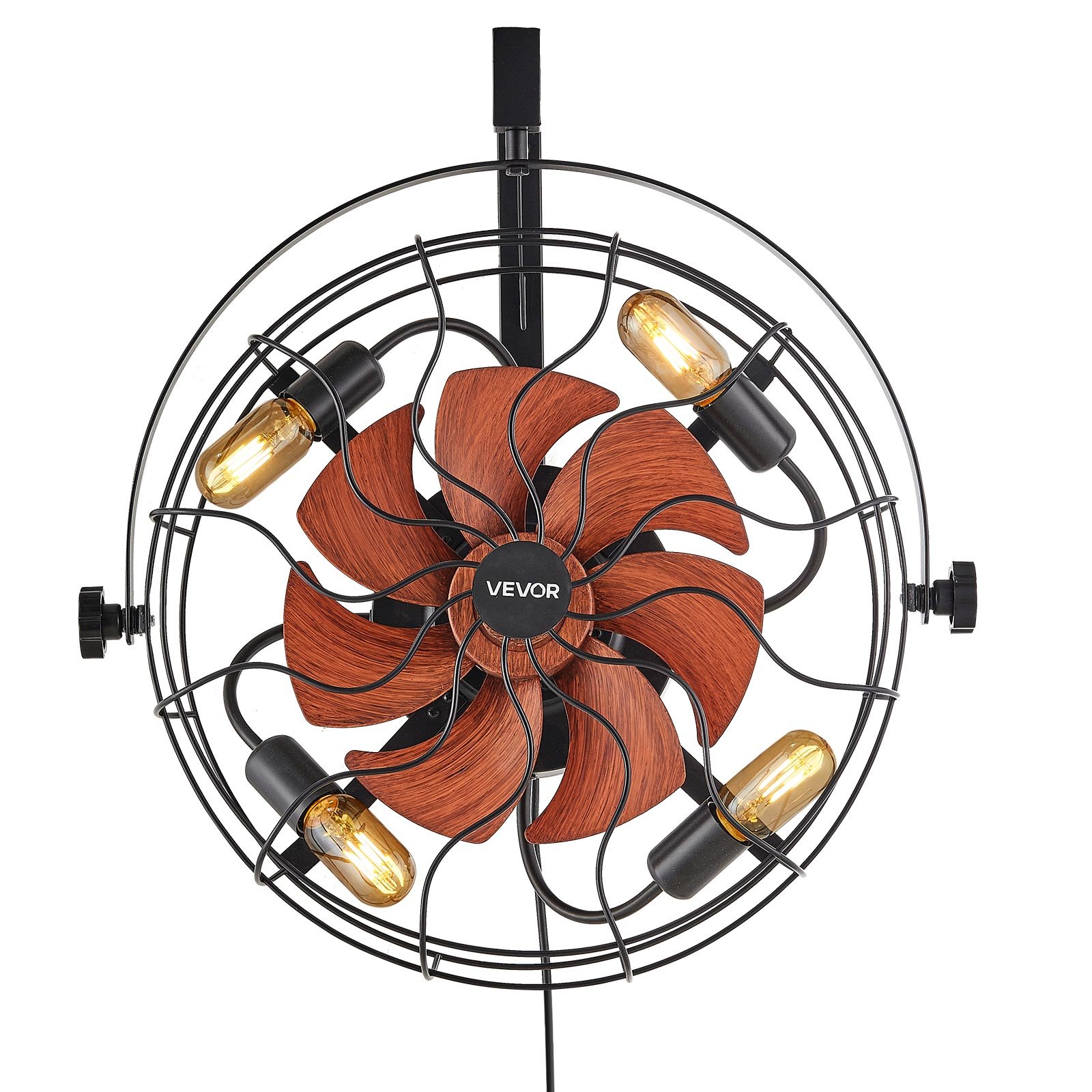 VEVOR Wall Mounted Fan with Lights, 21 inch Wall Mount Fan with Remote ...