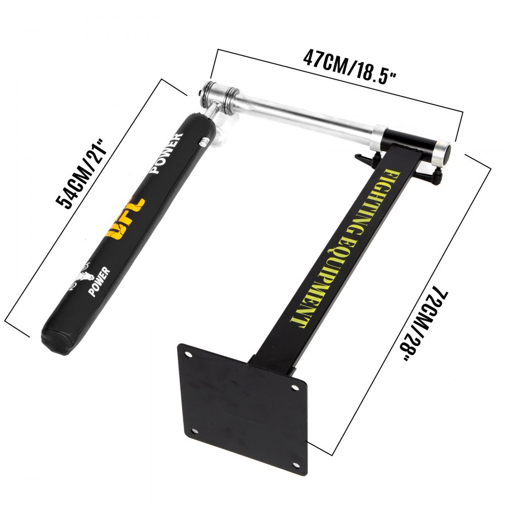 VEVOR Boxing Spinning Bar Wall Mount,Black Punching Spinning Bar for ...