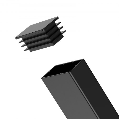 VEVOR Wall Mounted Stair Handrail, 15ft Black Aluminum Staircase ...