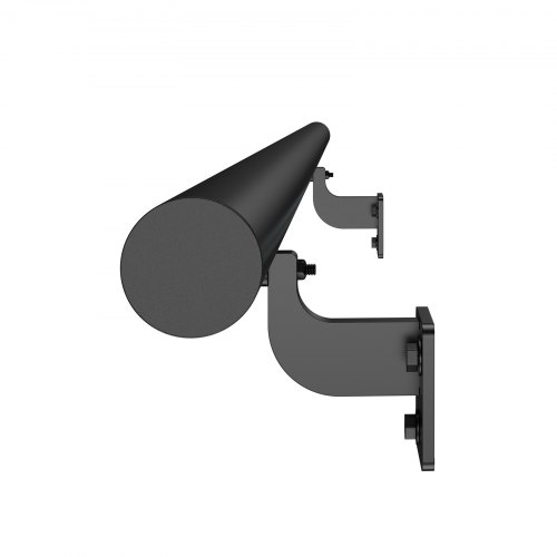 4ft Wall Mounted Stair Handrail Black Aluminum Indoor Outdoor Railing ...