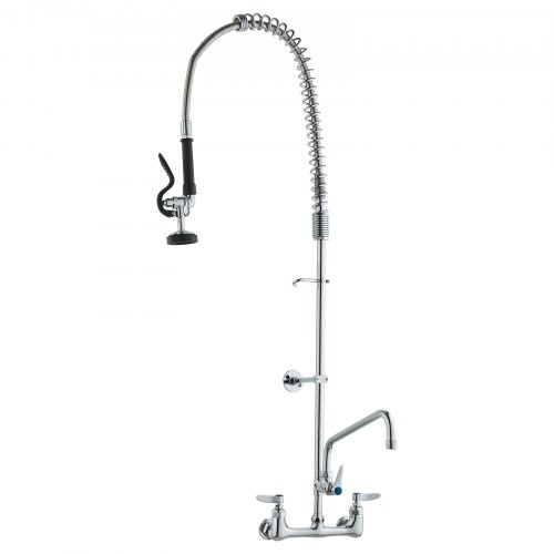 VEVOR Commercial Faucet with Pre-Rinse Sprayer, 47" Height, 8" Center ...