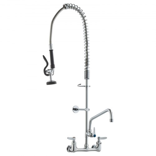 VEVOR Commercial Faucet with Pre-Rinse Sprayer, 36" Height, 8" Center ...