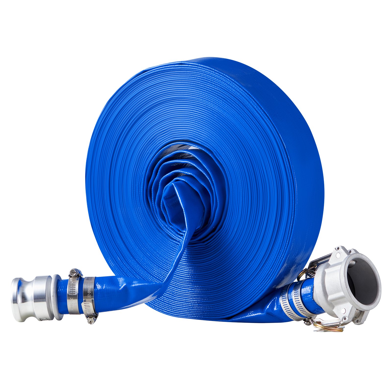 VEVOR Backwash Hose, 1.5 in x 100 ft, Blue High Quality PVC Hose, with ...