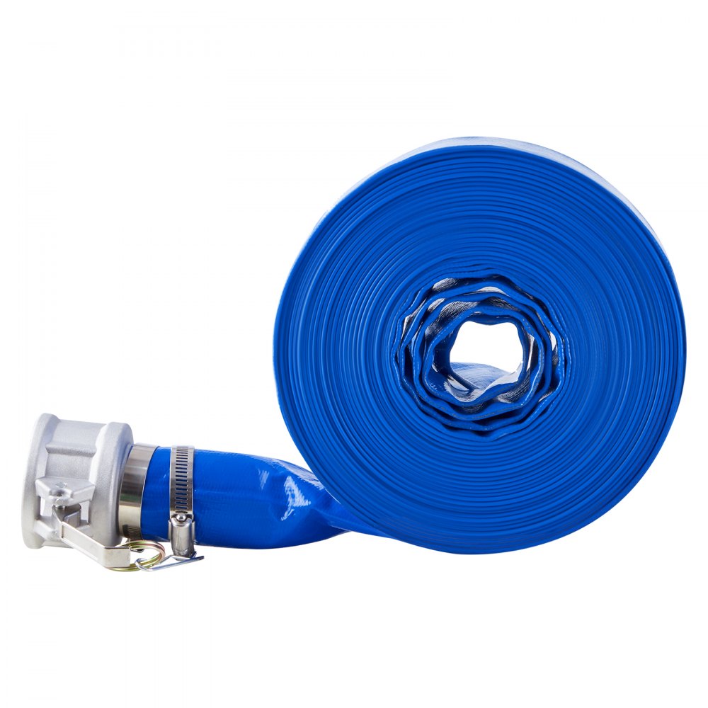 VEVOR Backwash Hose, 3 in x 50 ft, Blue High Quality PVC Hose, with ...