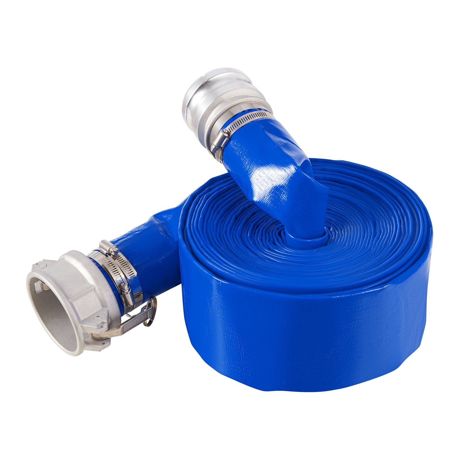 VEVOR Backwash Hose, 3 in x 50 ft, Blue High Quality PVC Hose, with ...