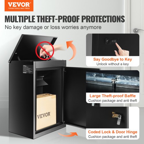 VEVOR Package Delivery Boxes for Outside 15.4" x 10.6" x 20.5 ...