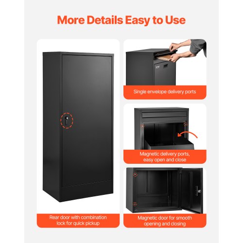 Package Delivery Boxes for Outside 47.2 in Anti-Theft Lockable Parcel ...