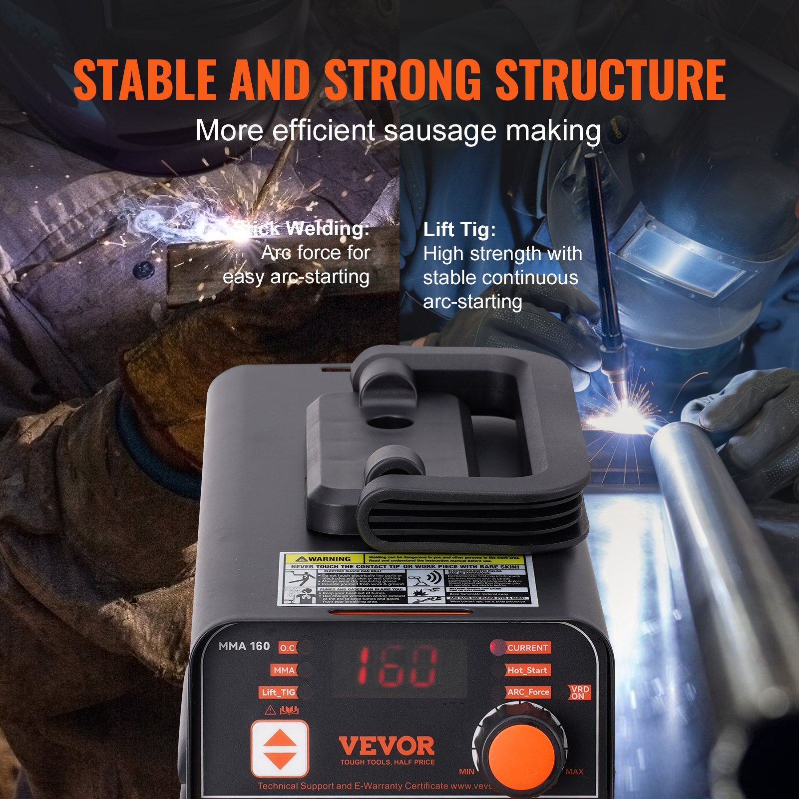 VEVOR ARC Stick Welder 110V/220V 120A 2-in-1 Lift TIG Welding Machine ...