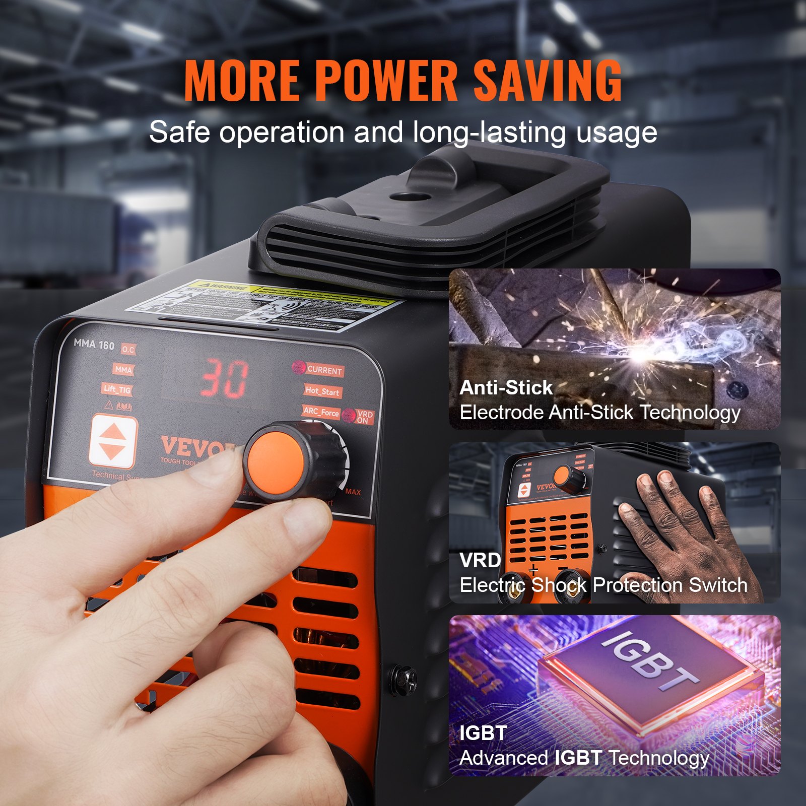 VEVOR ARC Stick Welder 110V/220V 120A 2-in-1 Lift TIG Welding Machine ...