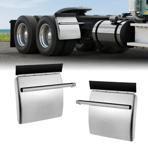 Stainless Steel Quarter Fenders for Semi Trucks 24"x24" with Tube ...