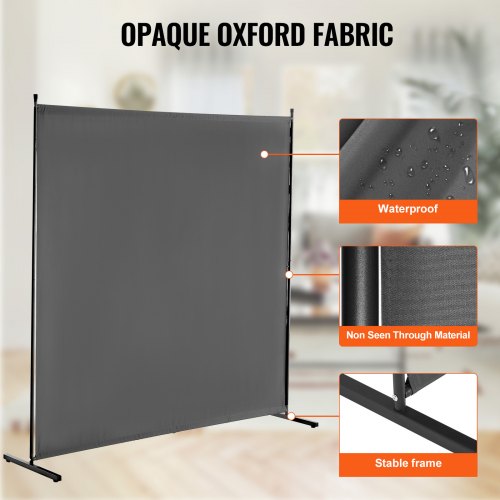 VEVOR Room Divider, Single Panel Room Divider, 6FT Privacy Screen ...