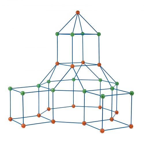 Christmas Gift! VEVOR Tent Fort Building Kit for Kids STEM Construction ...