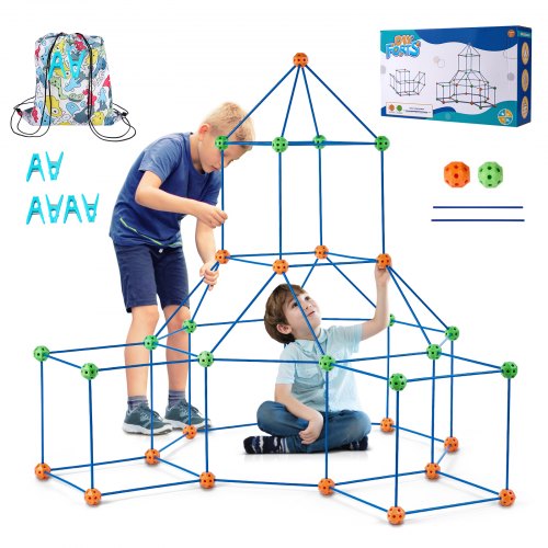 Christmas Gift! VEVOR Tent Fort Building Kit for Kids STEM Construction ...