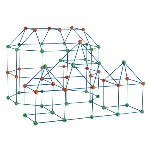 VEVOR Tent Fort Building Kit for Kids STEM Construction Toy Set Castle ...