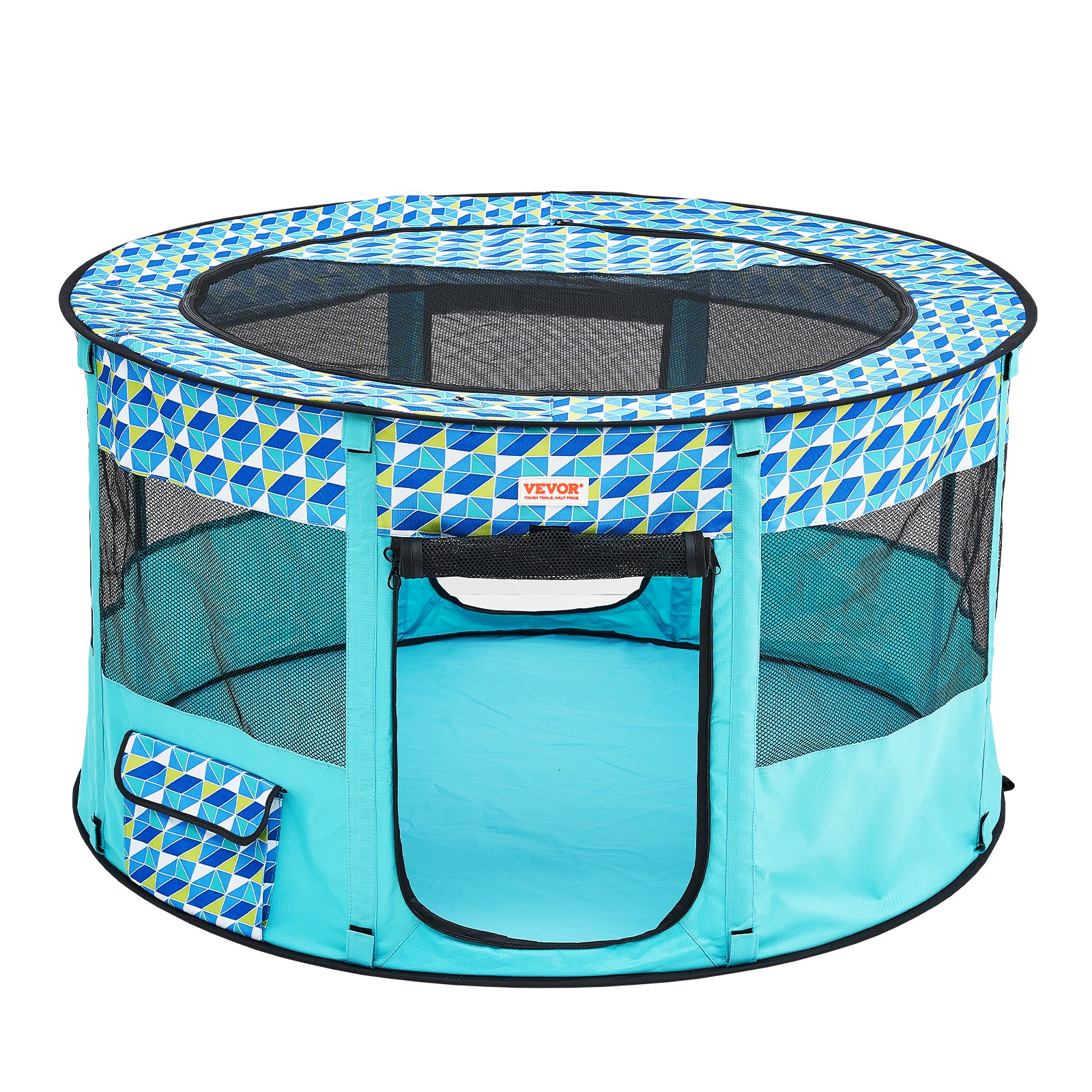 VEVOR Foldable Pet Playpen, 44'' x 44'' x 24'' Portable Dog Playpen ...