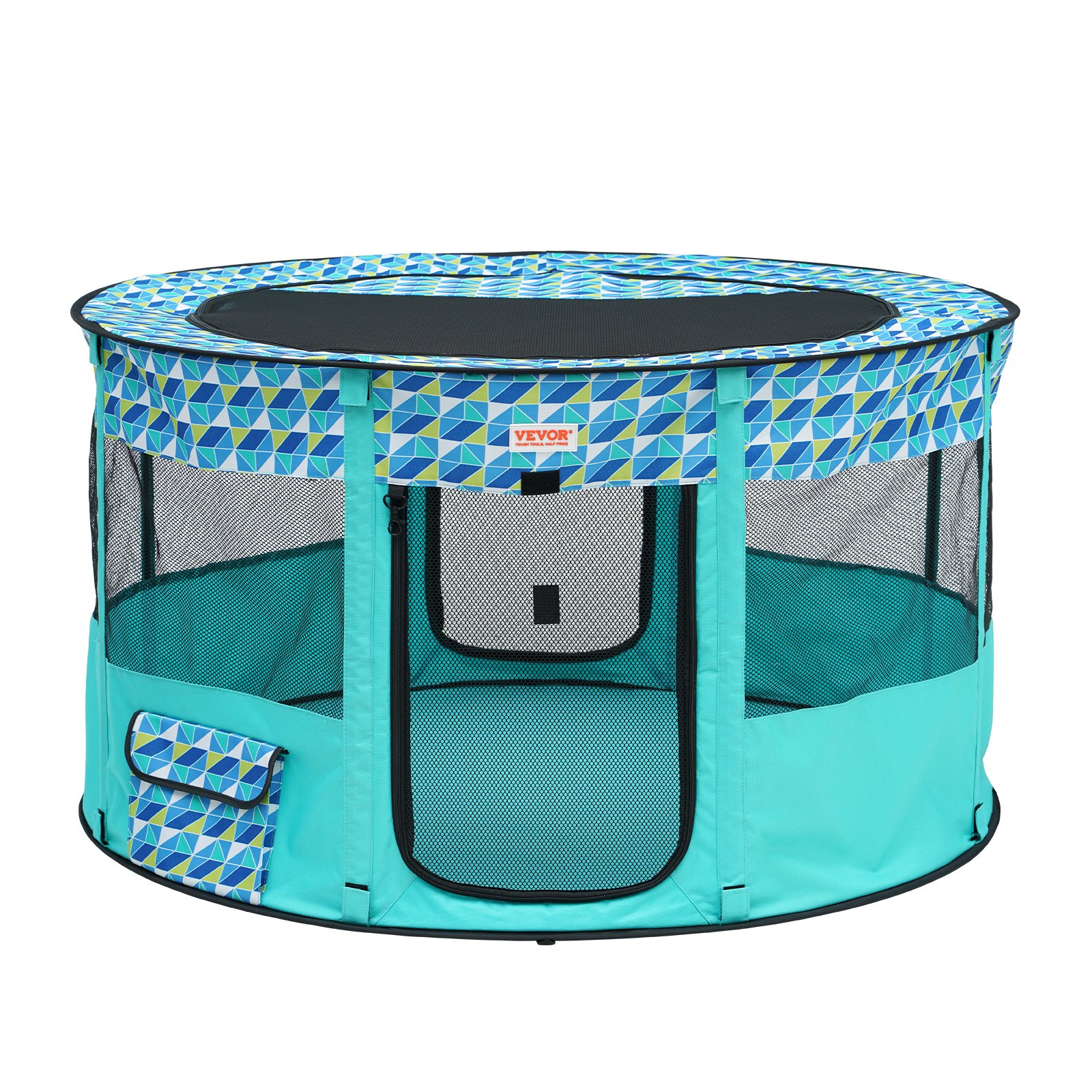 VEVOR Foldable Pet Playpen, 44'' x 44'' x 24'' Portable Dog Playpen ...