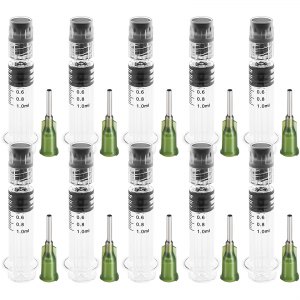 VEVOR Borosilikaattilasinen Luer Lock -ruisku, 1 ml, 100 kpl ...
